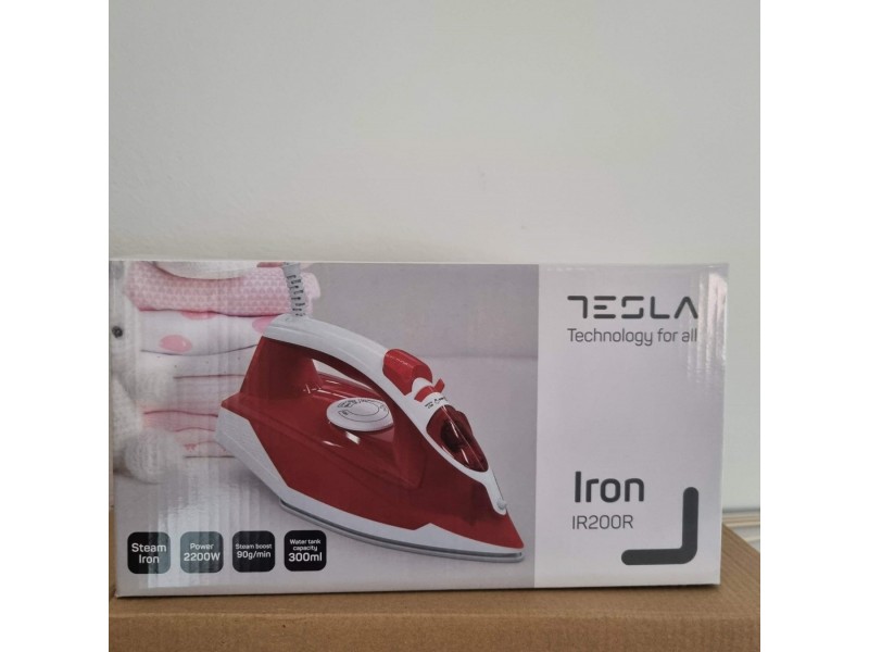 Tesla pegla 2200W crvena IR200R NOVO