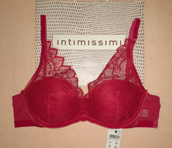 Intimissimi crveni cipka, pliš push up 75B NOVO!%