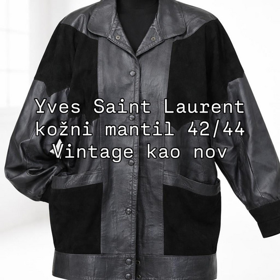 Vintage Yves Saint Laurent kožni mantil 42/44