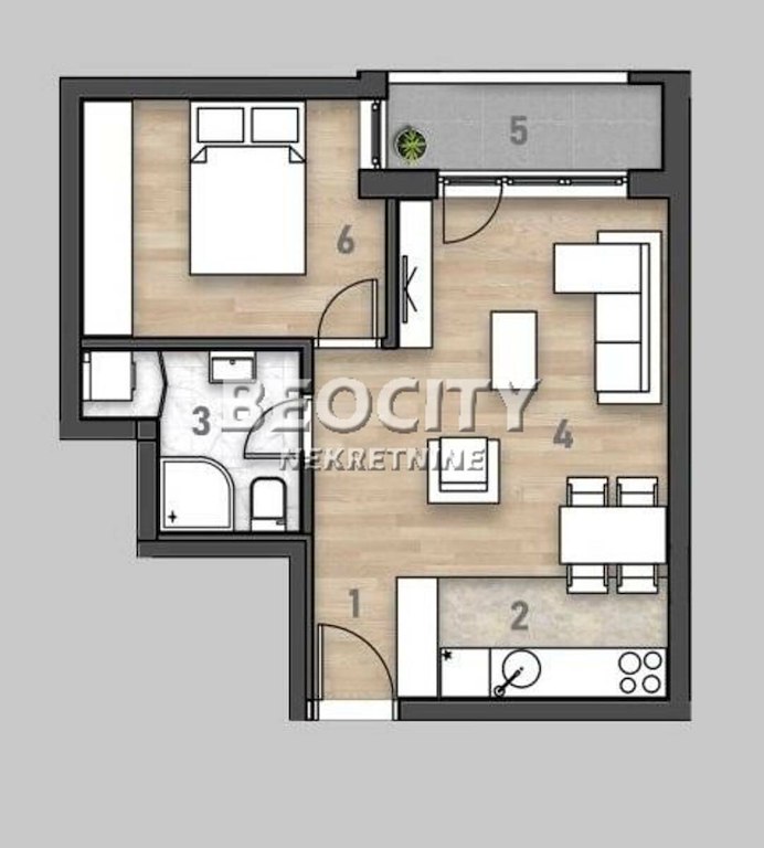 Dvosoban stan, Novi Sad - Socijalno | Prodaja · 42m² · 161.585€