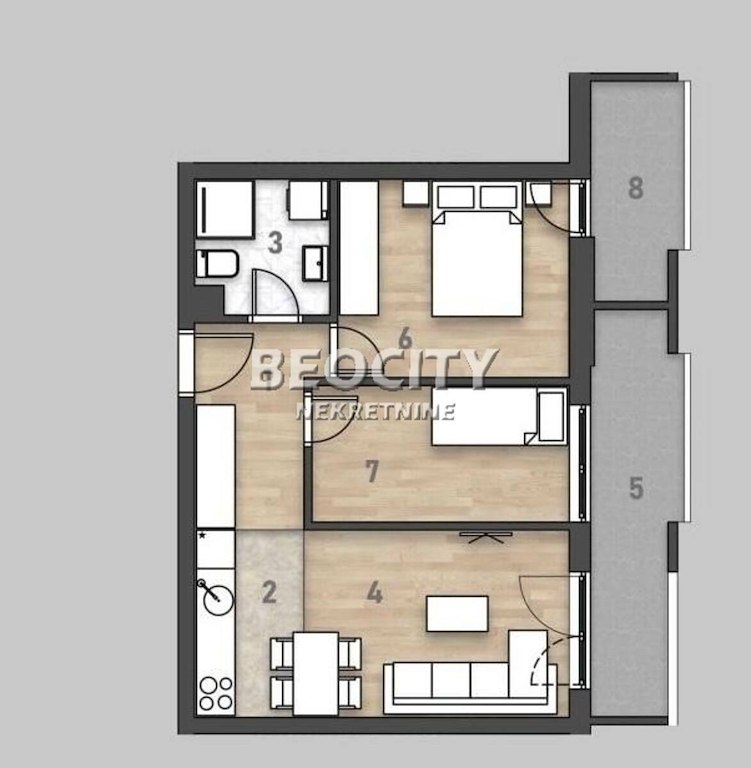 Trosoban stan, Novi Sad - Salajka | Prodaja · 58m² · 177.162€