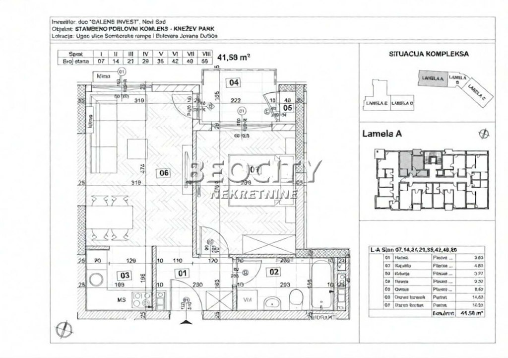 Dvosoban stan, Novi Sad - Novo Naselje | Prodaja · 42m² · 145.000€