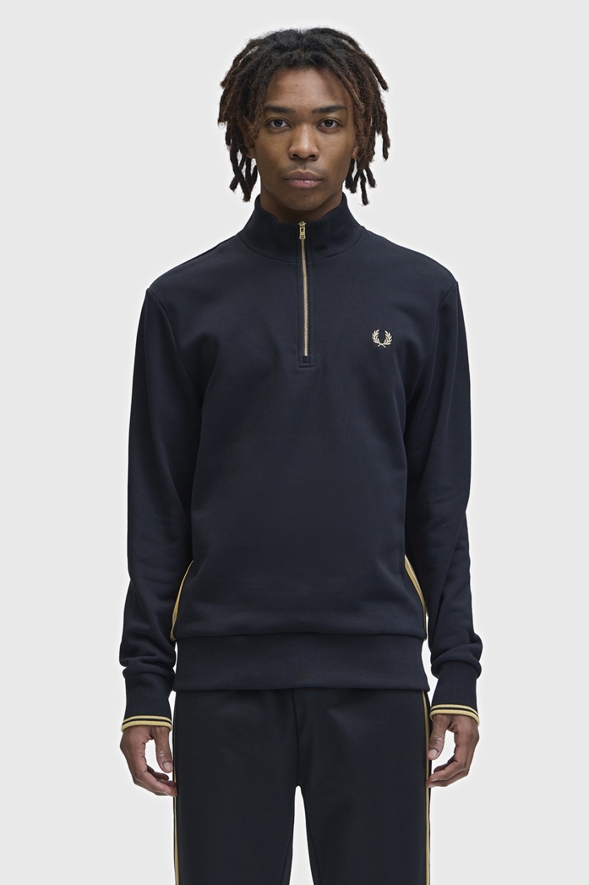 FRED PERRY TAPE HALF DUKS BLKC