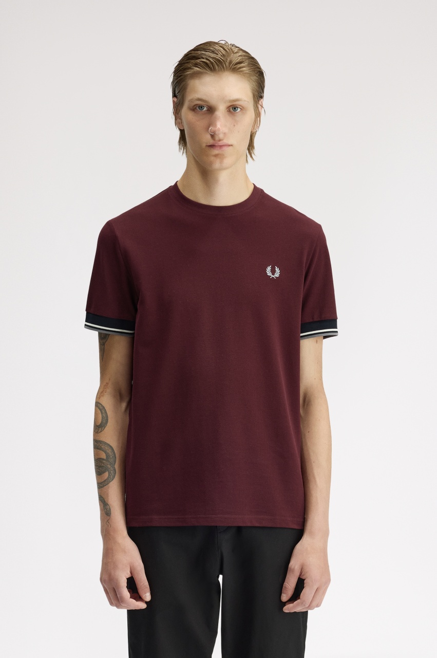 FRED PERRY CUFT MAJICA OXBLOOD