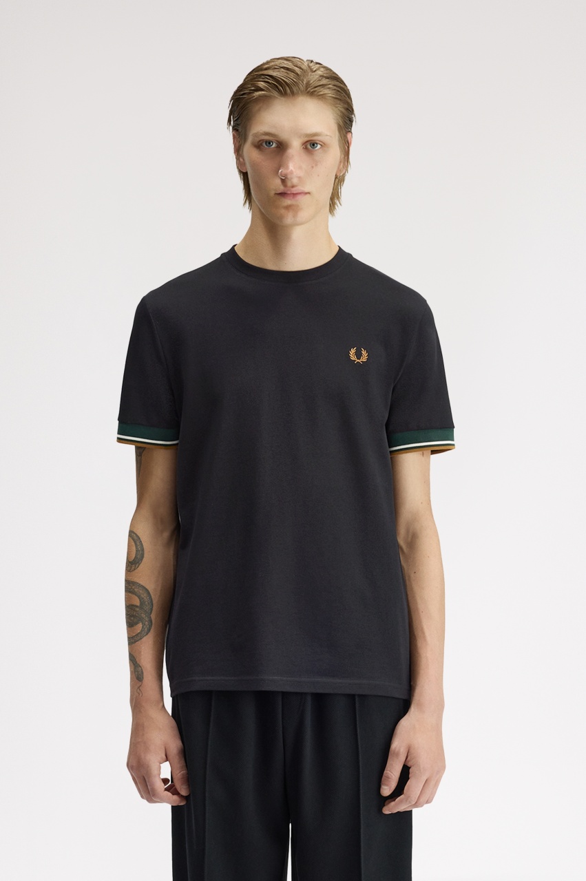 FRED PERRY CUFT MAJICA BLACK
