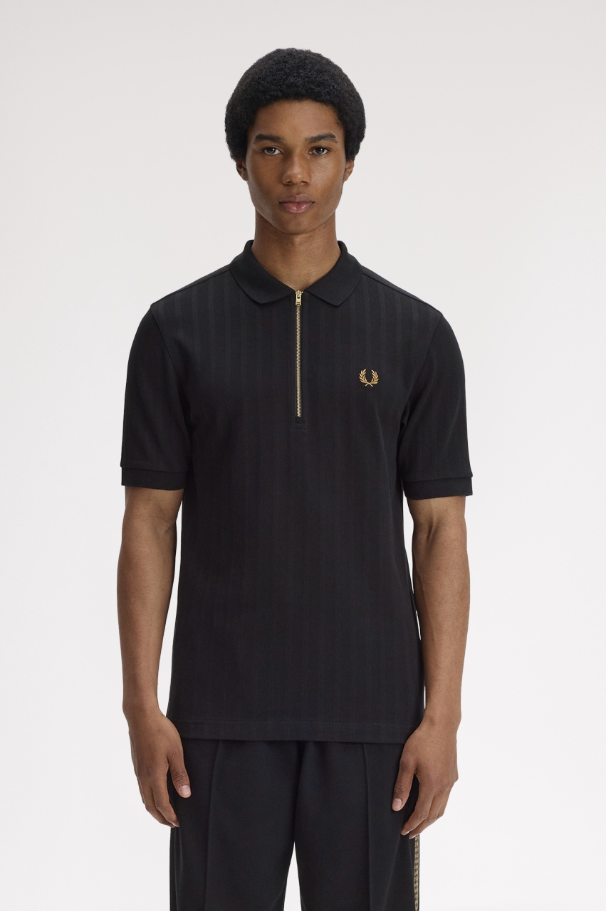FRED PERRY STRIPE MAJICA BLACK