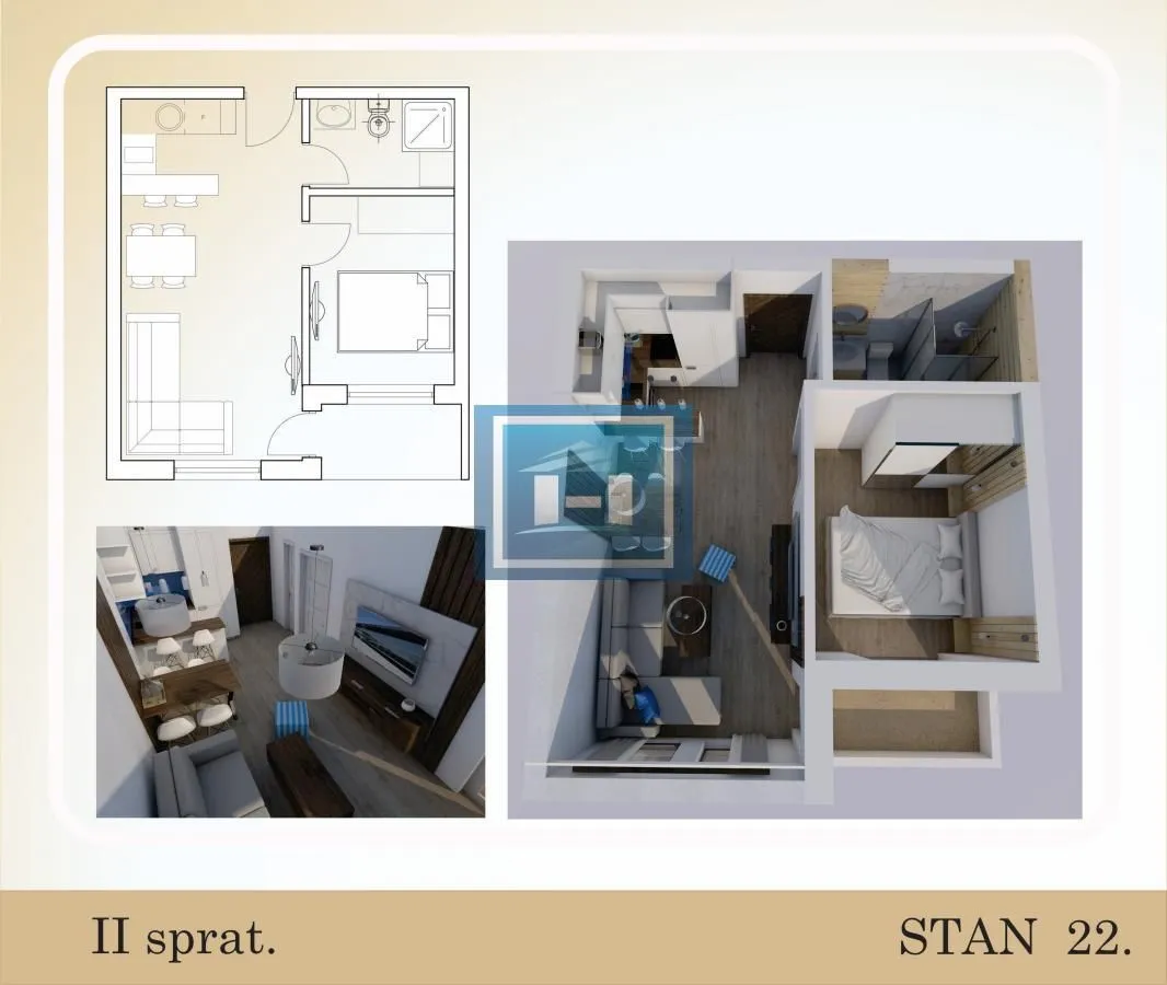 Prodaja, jednosoban stan, 34m², Aqua park, Jagodina