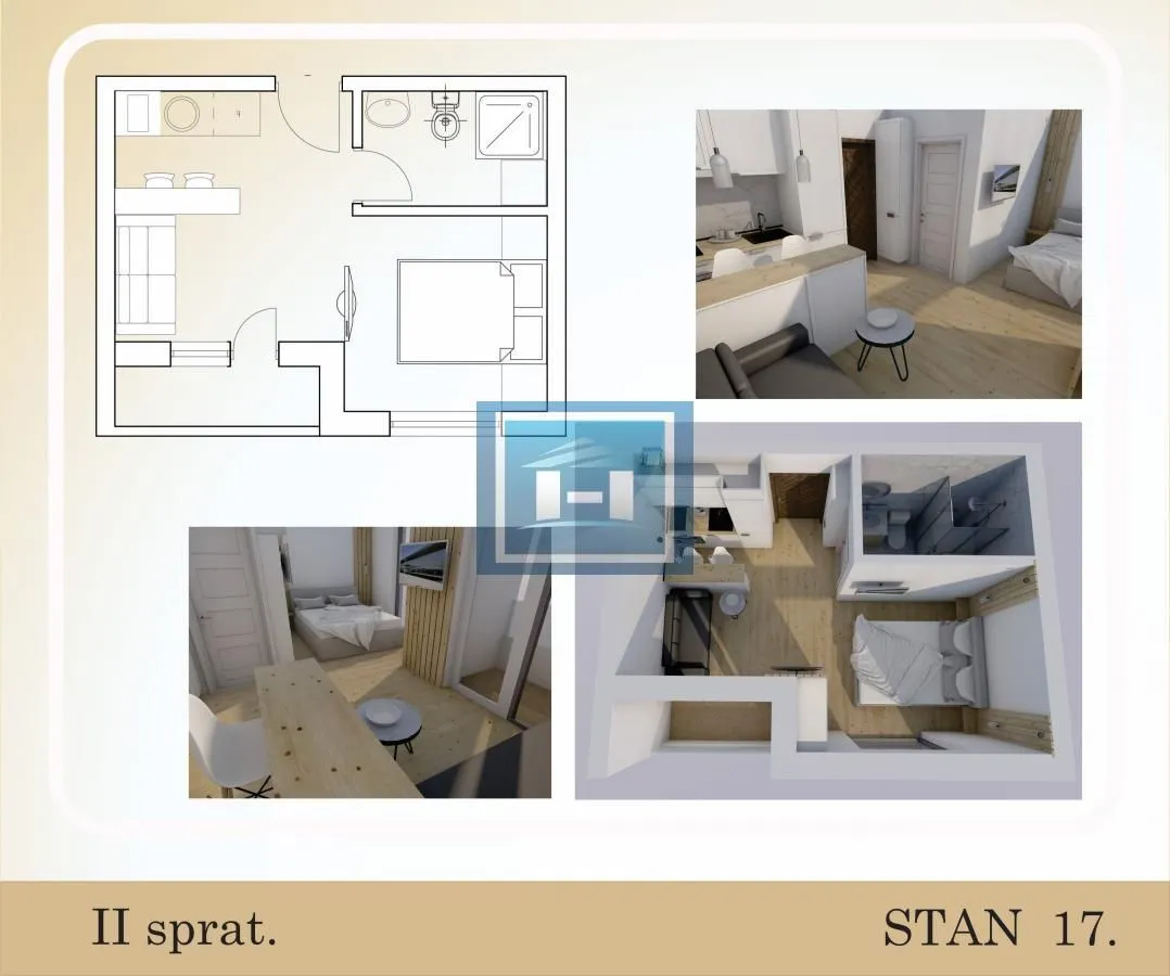 Prodaja, garsonjera, 23m², Aqua park, Jagodina