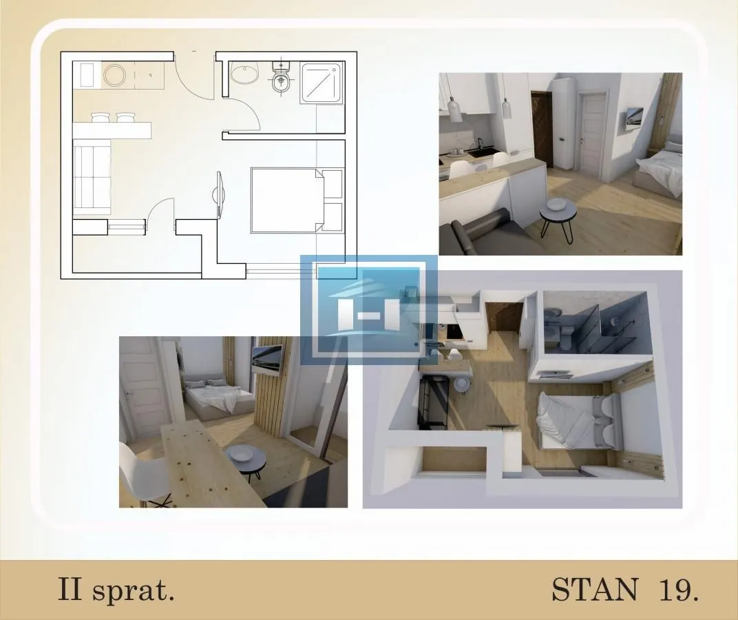 Prodaja, garsonjera, 23m², Aqua park, Jagodina