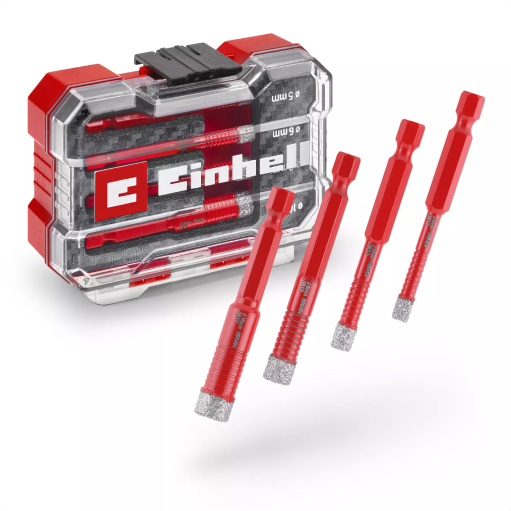 Einhell XS-CASE set dijamantskih burgija za keramiku E6.3-1/4", 4kom
