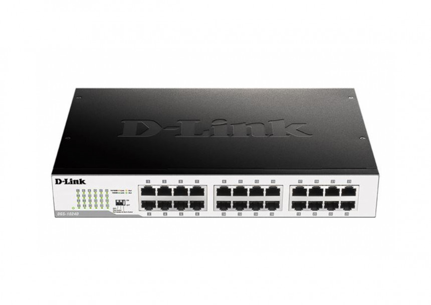 D-Link Switch 24‑Port Gigabit Unmanaged Desktop DGS-1024D/E