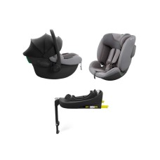 KINDERKRAFT Set auto sedišta I-lite i-fix endura safe sa isofix bazom black grey