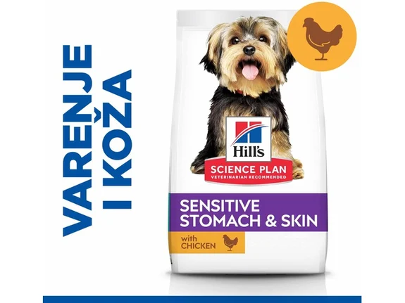 Hill's science plan Hrana za pse Sensitive stomach & skin adult small & mini piletina 6 kg