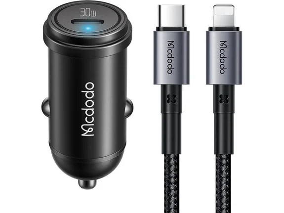 Mcdodo Set auto punjač 30W USB-C + Kabl 36W TIP-C na Lightning 1,2m CC-7492