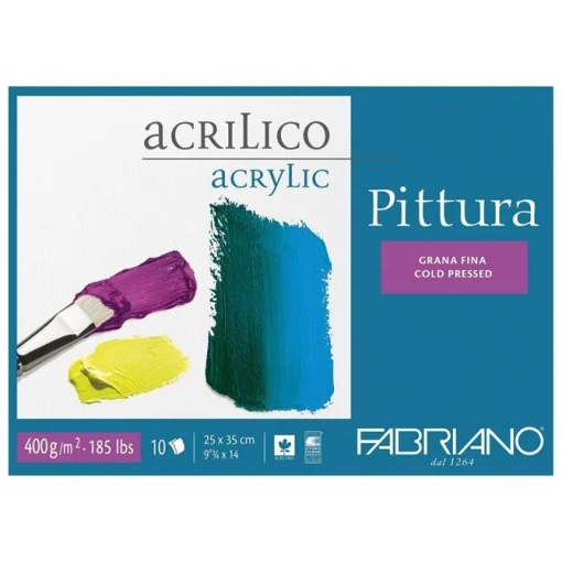 Blok Pittura Acrilico 25x35cm 400g 10L (cold pressed/grana fina) Fabriano