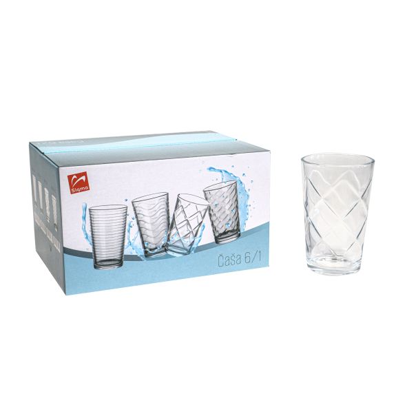 SIGMA Set staklenih čaša 220ml 6/1 GRB220-C