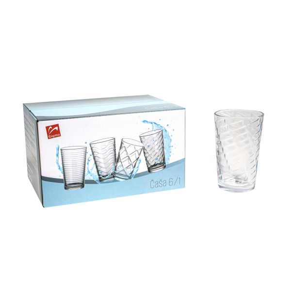 SIGMA Set staklenih čaša 220ml 6/1 GRB220-D