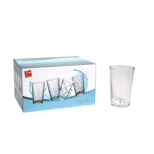 SIGMA Set staklenih čaša 220ml 6/1 GRB220-A