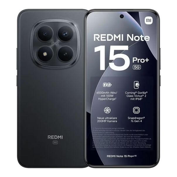 XIAOMI Redmi Note 15 Pro+ 5G 12/512GB, crna