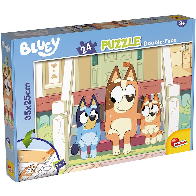 Slagalica Lisciani 24pcs Bluey MR Monkey Jocks 2u1 složi i oboji 99559