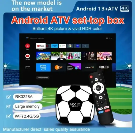 Smart tv box android mxbox10-s 4/64GB 2.4/5G-WIFI android 14