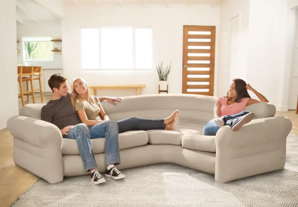 Intex ugaona sofa na naduvavanje 68575 bež