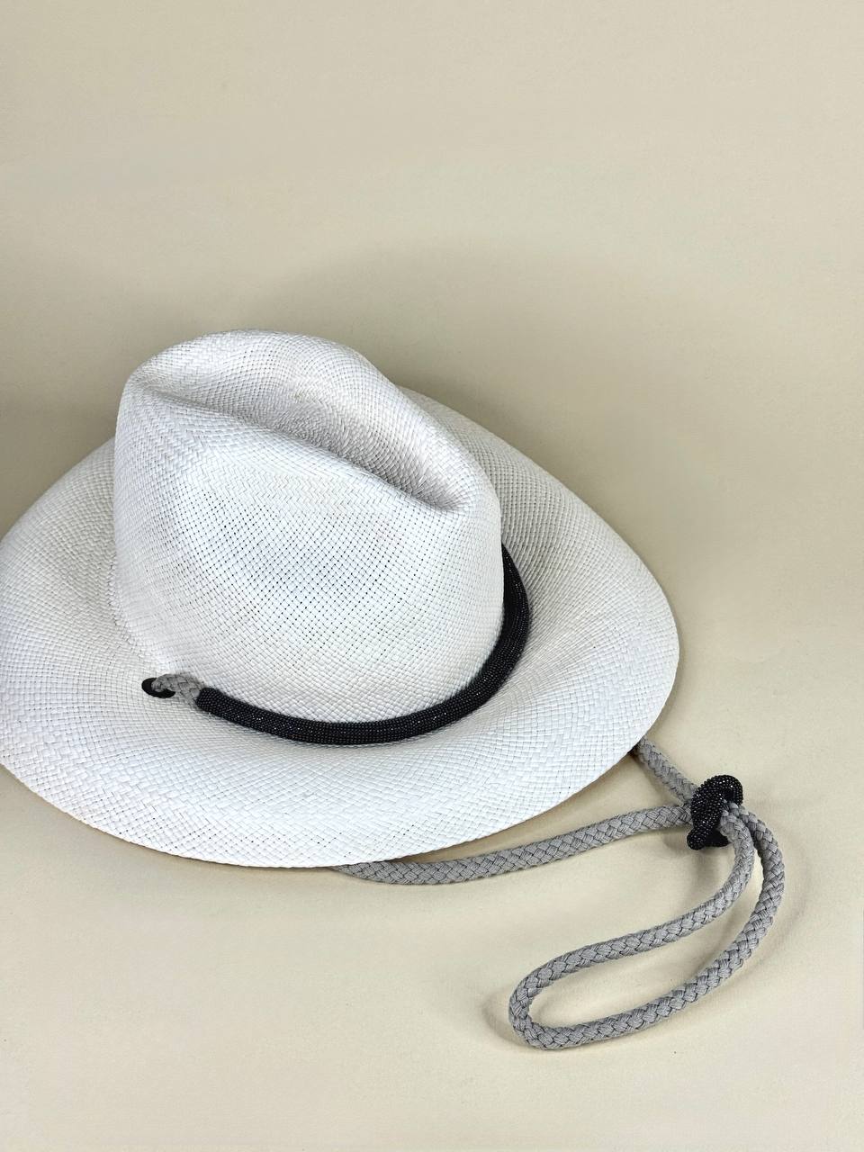 Brunello Cucinelli Monili-Embellished Straw Fedora