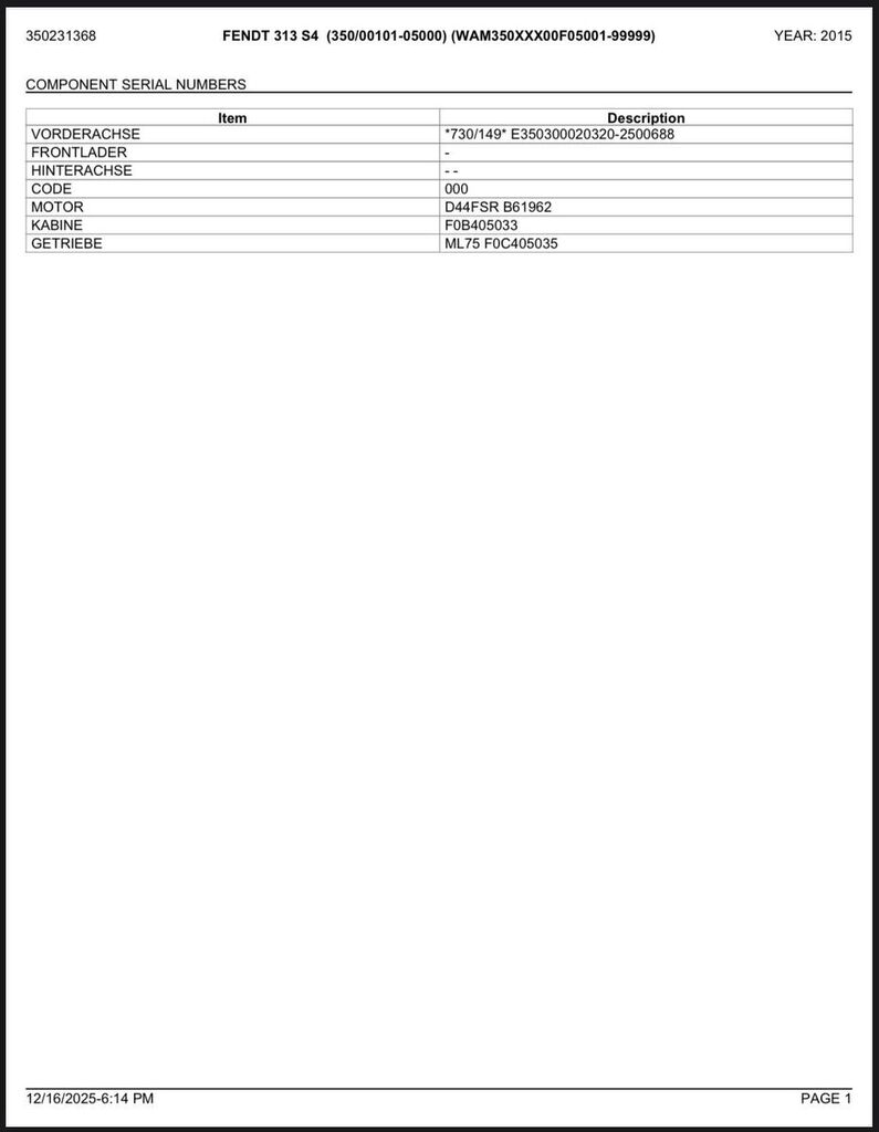 Fendt 313 Vario traktor točkaš