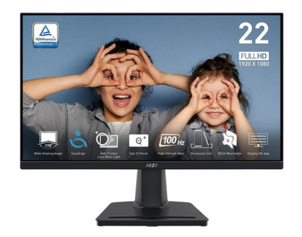 Monitor 22 MSI PRO MP225V FHD VA 100Hz 1 ms HDMI/VGA