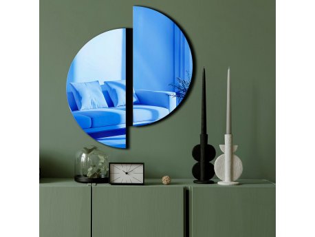 WALLXPERT Dekorativno ogledalo Ozgl522 Blue