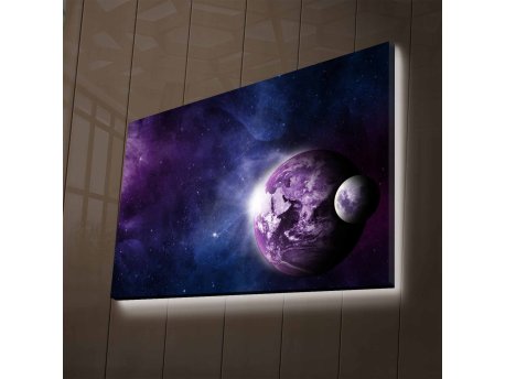 WALLXPERT Dekorativno LED osvetljeno platno sa slikanjem NASA 020