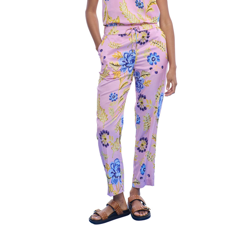Žesnke pantalone Lola Satin floral print joggers