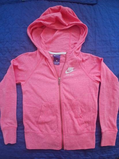 Nike tanak roze duks na zip sa kapuljacom, 122-128