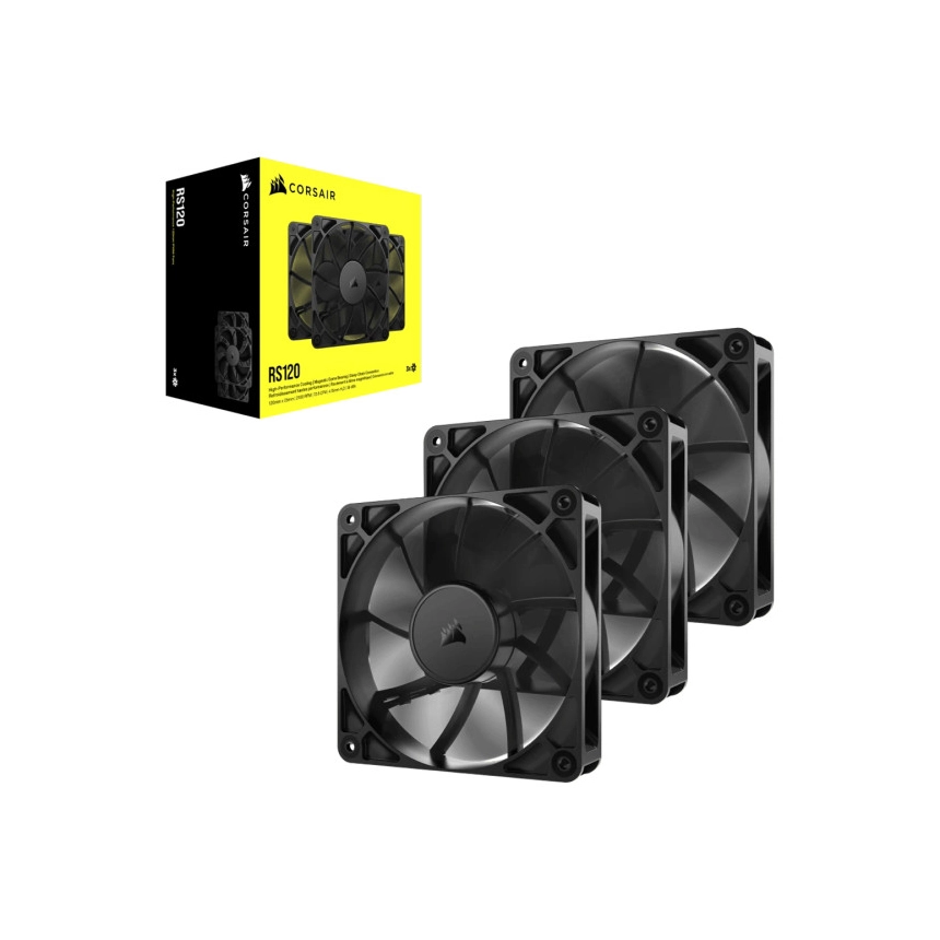 Ventilator 3kit Corsair RS120 120mm PWM Fan - Crni, CO-9050189-WW