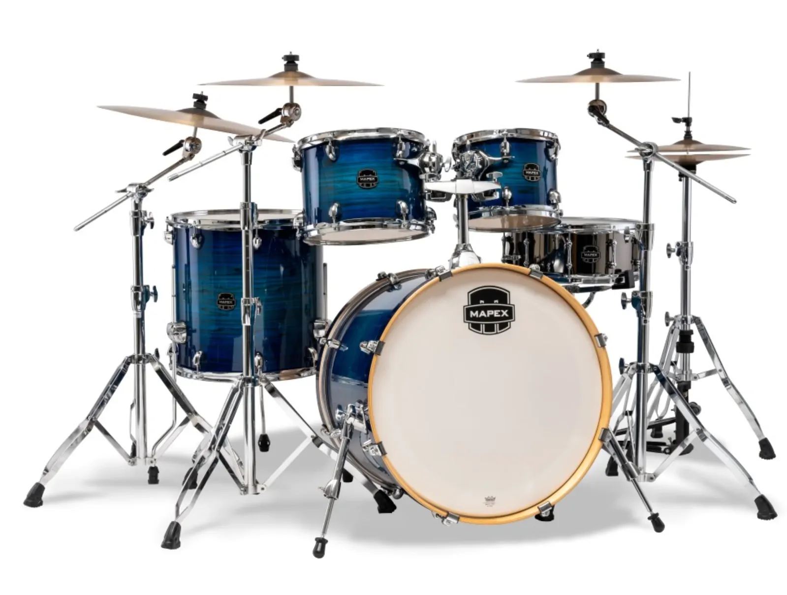 Mapex AR529SVNJ Armory Maple/Birch 5-Piece Rock Shell Pack Blue Wave Burst