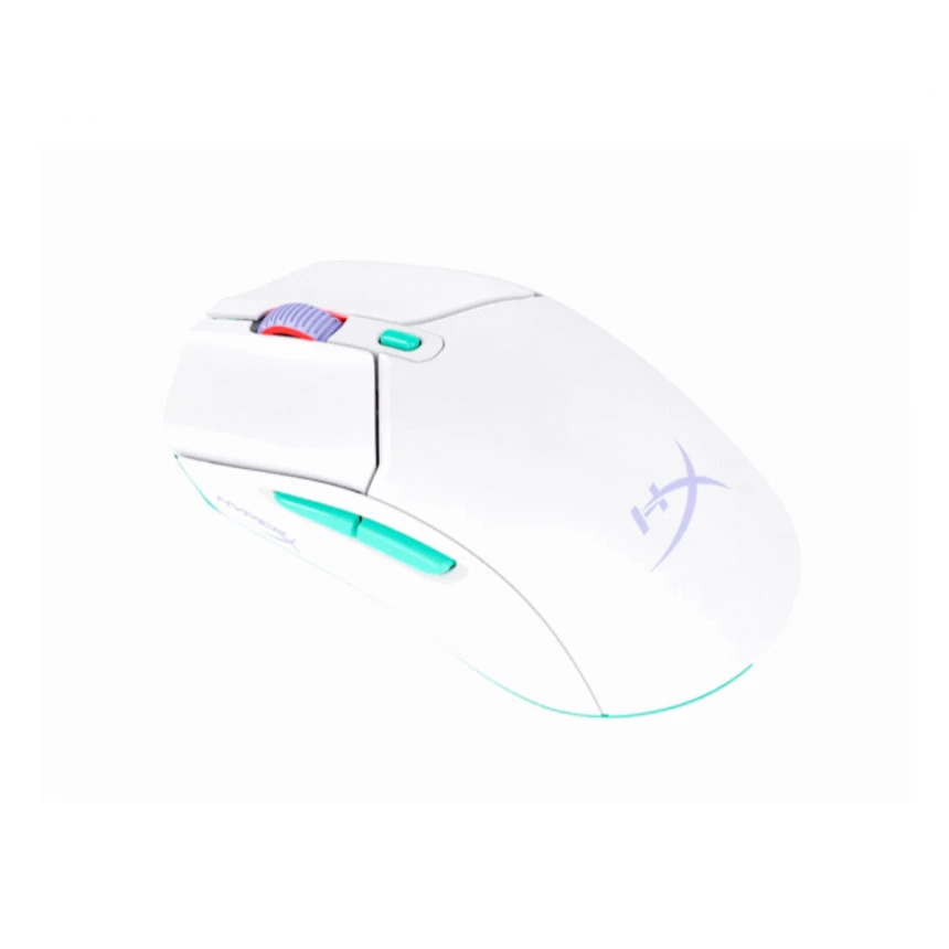 HyperX Pulsefire Haste 2 Core Wls - Gaming Mouse (Wht/Grn/Pur)