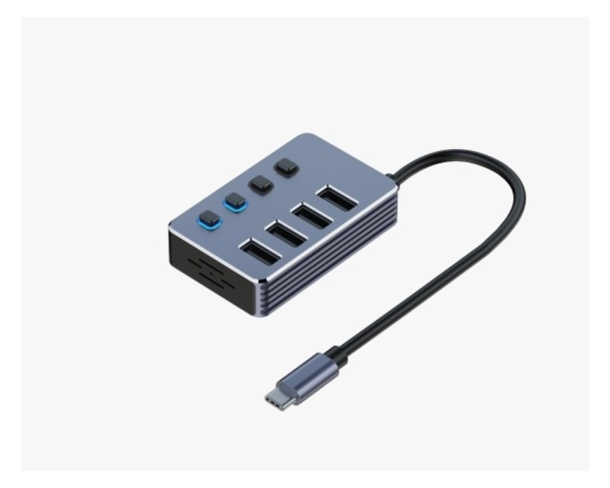 E-GREEN USB 3.1 tip C - HUB Superbrzi 4port USB 3.0 sa prekidacima