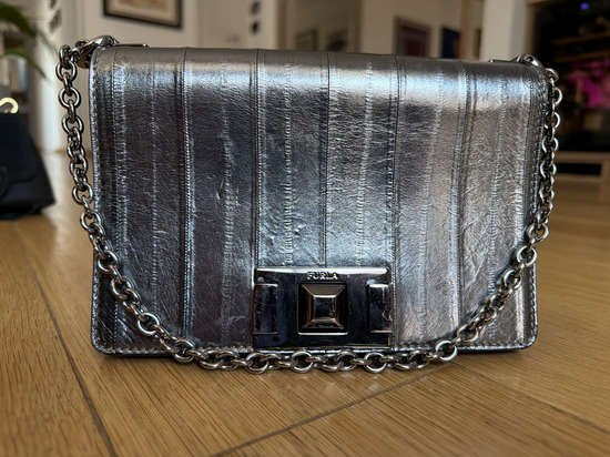 Furla silver grafit tašna
