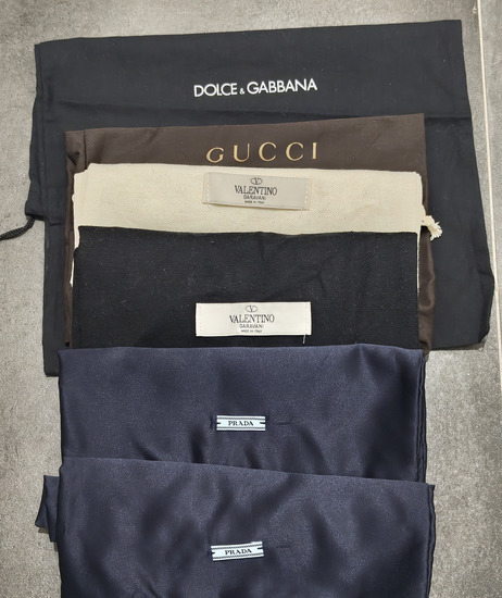 LOT DUST BAG Prada,Gucci, Valentino,D&G