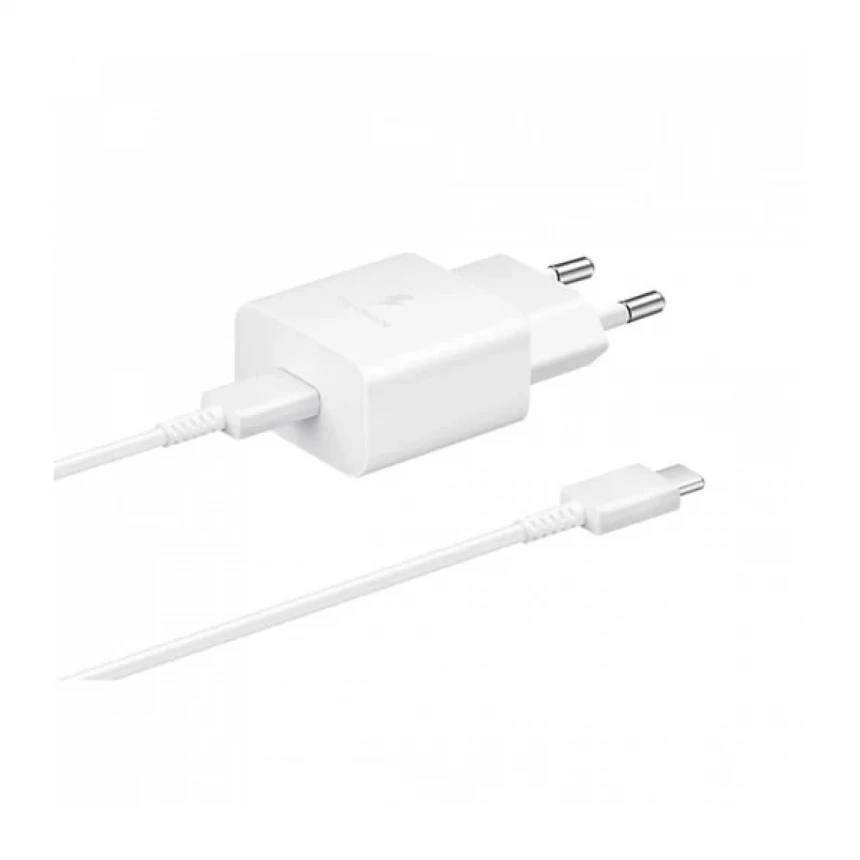 Samsung punjač 15W Type-C + kabel Type-C ( EP-T1510 ) bela