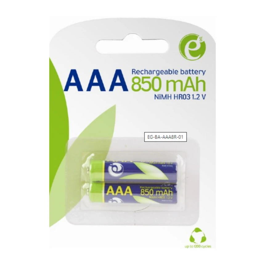 EG-BA-AAA8R-01 ENERGENIE 850mAh AAA, PAK2 CK, ready-to-use PUNJIVE NiM baterije (rechargeable)
