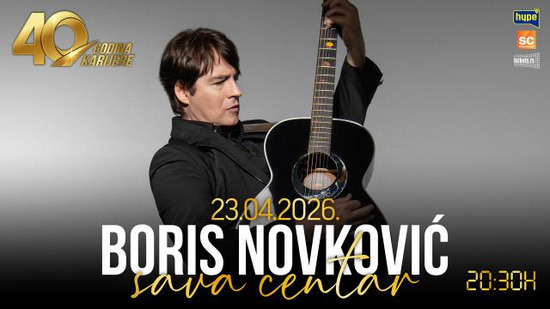 Ulaznica za koncert Borisa Novkovica 23.04.