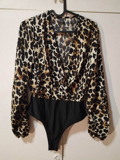 Shein leopard bodi