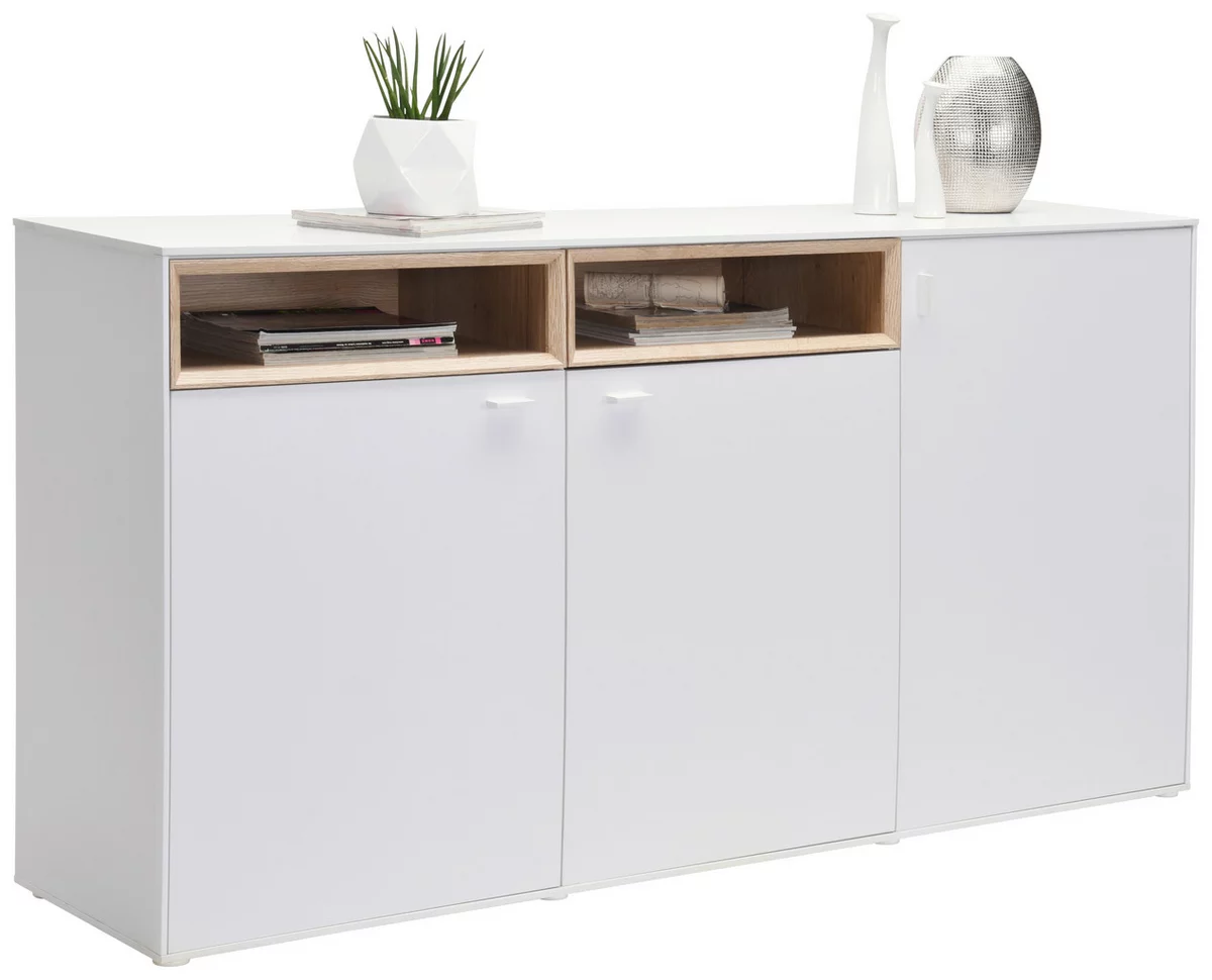 KOMODA 180,4/92,8/43 cm bela, boja hrasta