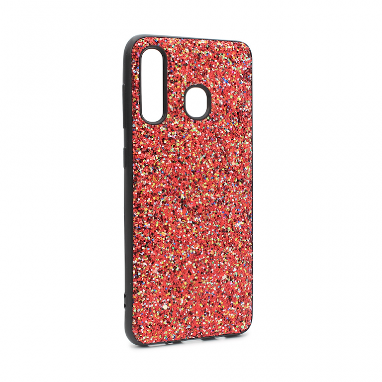 Maska(futrola) Glitter za Samsung A305F Galaxy A30 crvena
