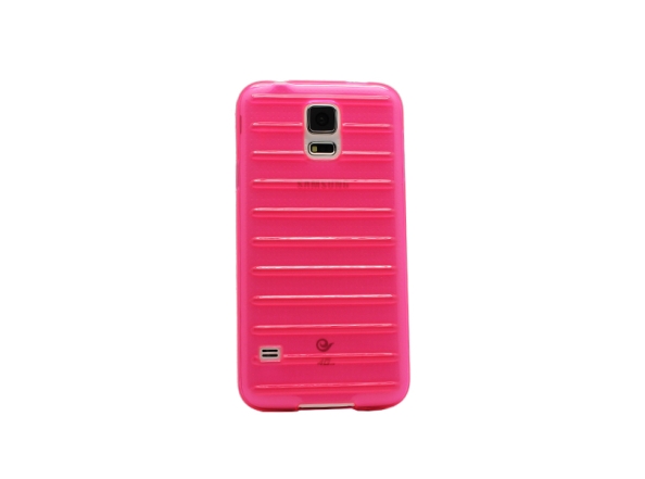 Maska(futrola) silikonska Rib za Samsung I9600 S5/G900 pink
