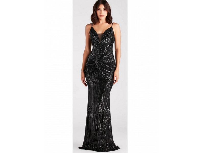 ***House of Chic maxi sequin haljina***novo***