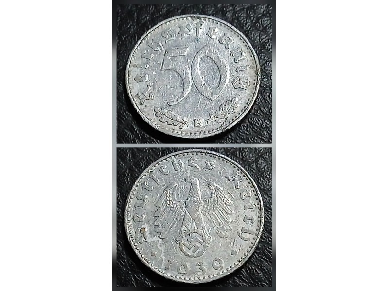 Nemačka 50 Reichspfennig 1939 B – Treći rajh
