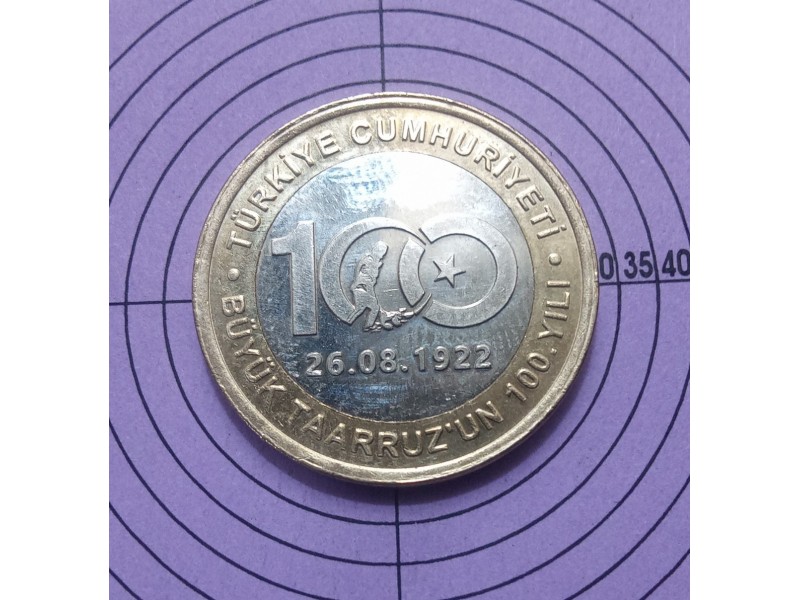 Turska 1 lira 2022g km1547 jubilarna