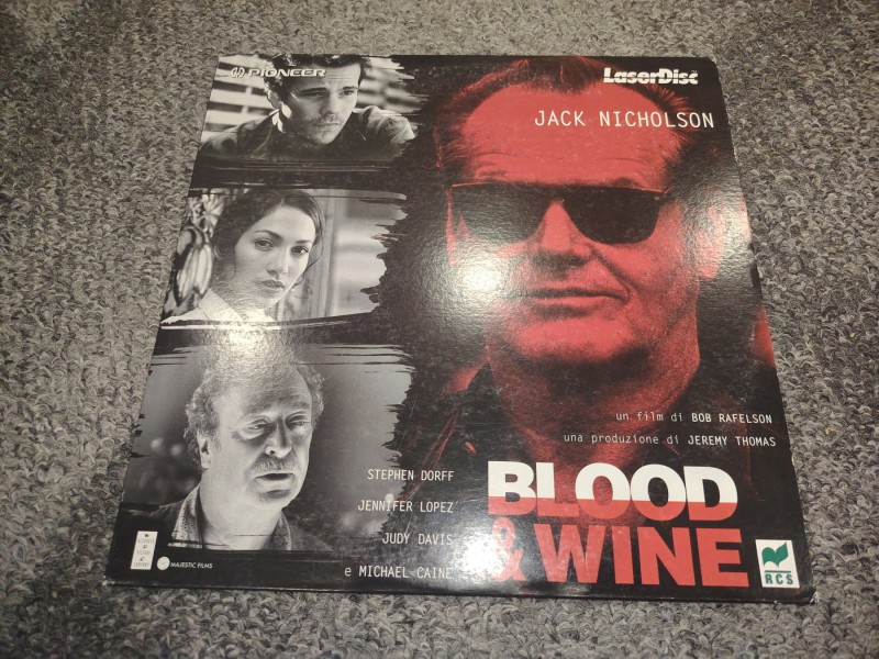 Jack Nicholson Blood And Wine (Italy 12`LASERDISC)